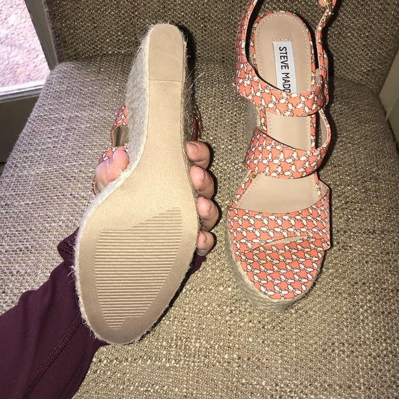 Steve Madden | Shoes | Never Worn Steve Madden Jenny Orange Raffia ...